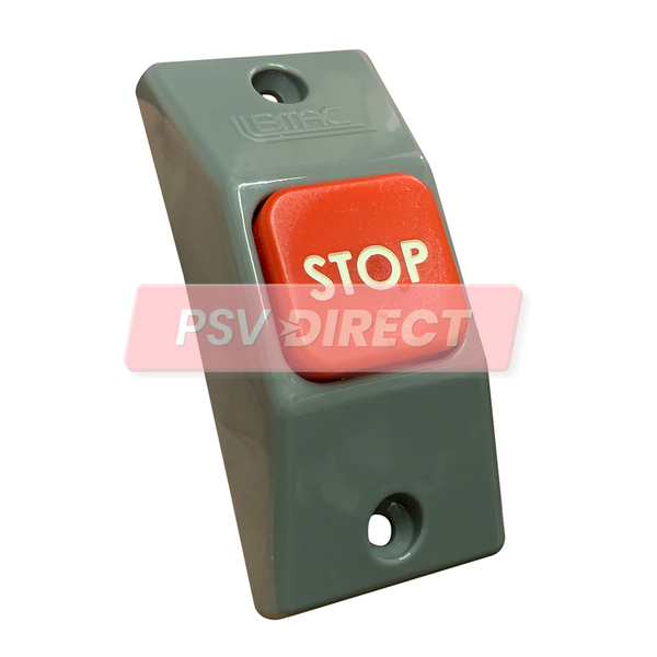 2 hole fixing, 24V, Bell Pushes, Grey, , Red, Stop Text, Switches ...