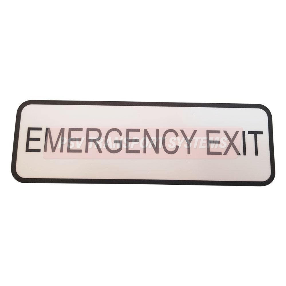 PDP15816-Emergency Exit Heavy Duty Encapsulated Label. Black Text on ...