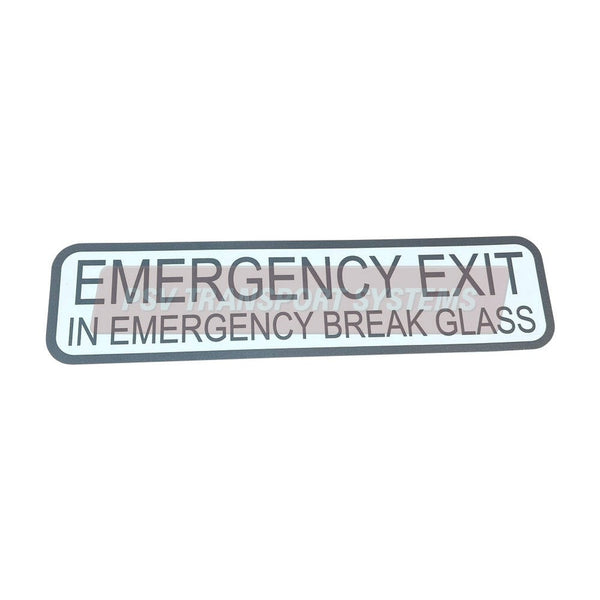 PDP15814-Emergency Exit. In Emergency Break Glass. Double Sided Heavy ...