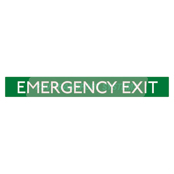 PDP22368-Emergency Exit Label. White Text on Green Background. 333 x ...