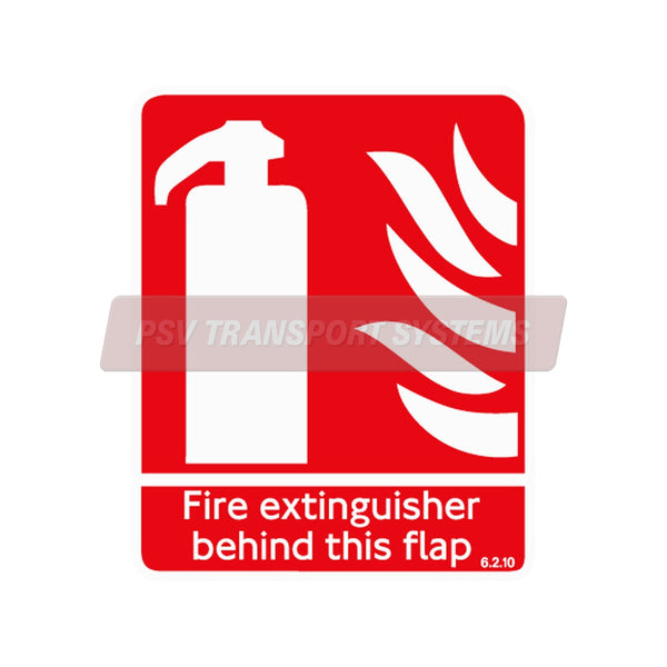 PDP23171-Fire Extinguisher Behind This Flap Sticker. White Text and ...